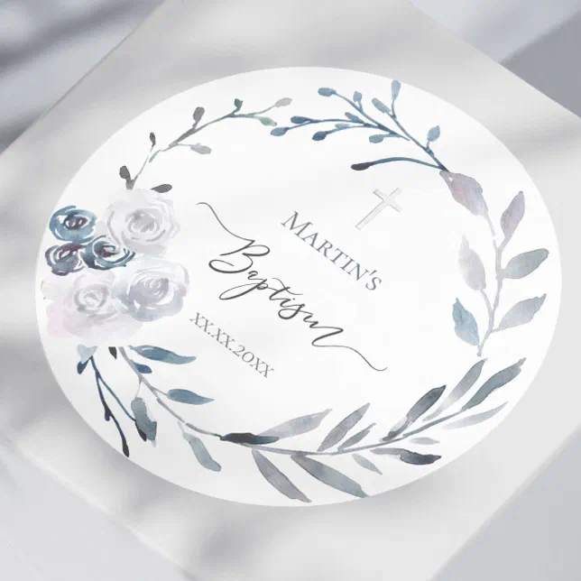 Baptism Classic Round Sticker | Zazzle