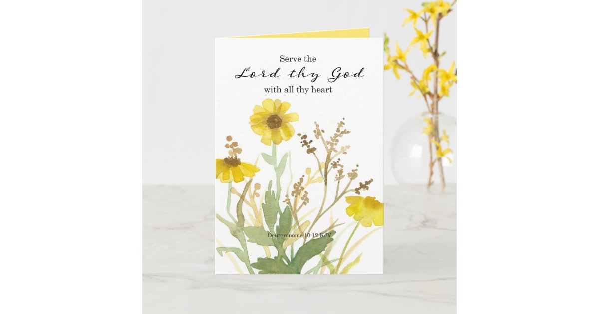 Baptism Congratulations Deuteronomy Scripture Card | Zazzle