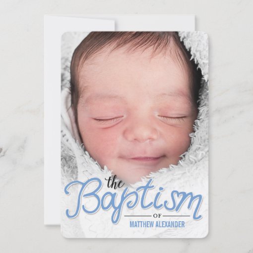 Baptism Cover Baptism Invitation - Blue | Zazzle