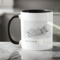Baptism For Him Modern Minimalist Custom Photo Mug | Zazzle