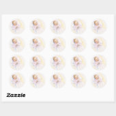 Baptism or Christening baby Classic Round Sticker | Zazzle
