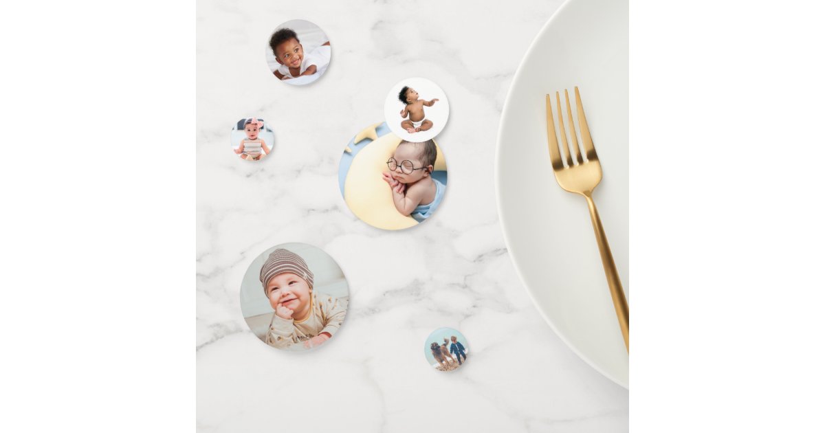 Baptism Party Decoration Custom Photo Confetti | Zazzle