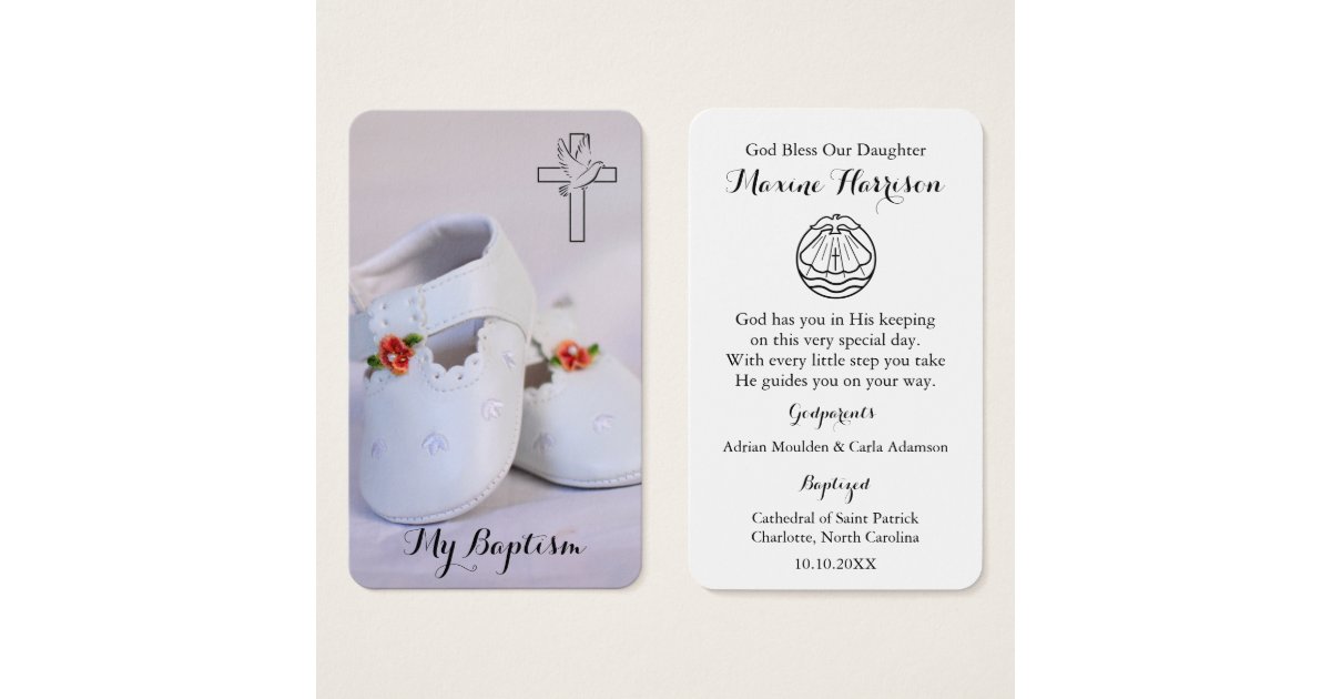 Baptism Prayer | Little Shoes | Zazzle