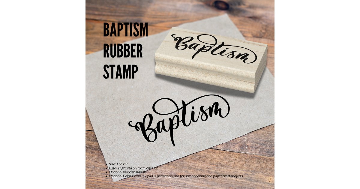 Baptism Rubber Stamp | Zazzle