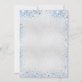 Baptism silver blue boy gold cross sparkles script invitation | Zazzle