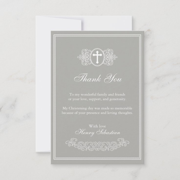 Baptism Thank You Card | Zazzle