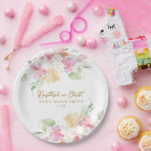 Baptized in Christ Pink Floral Custom Baptism Paper Plates | Zazzle