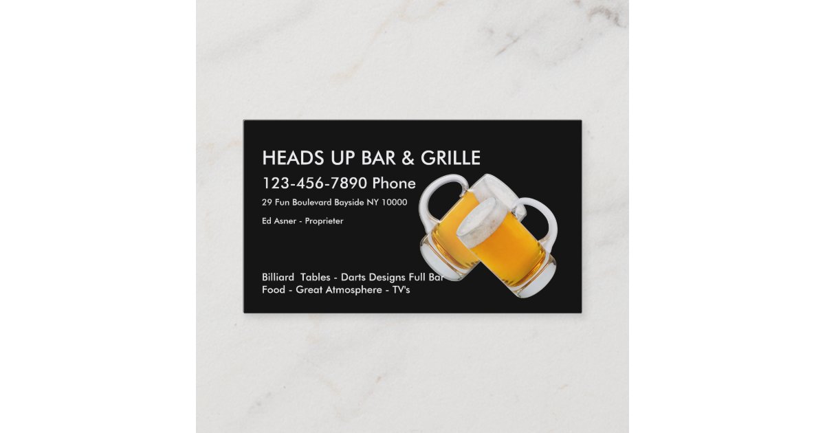 Bar And Pub Business Cards | Zazzle