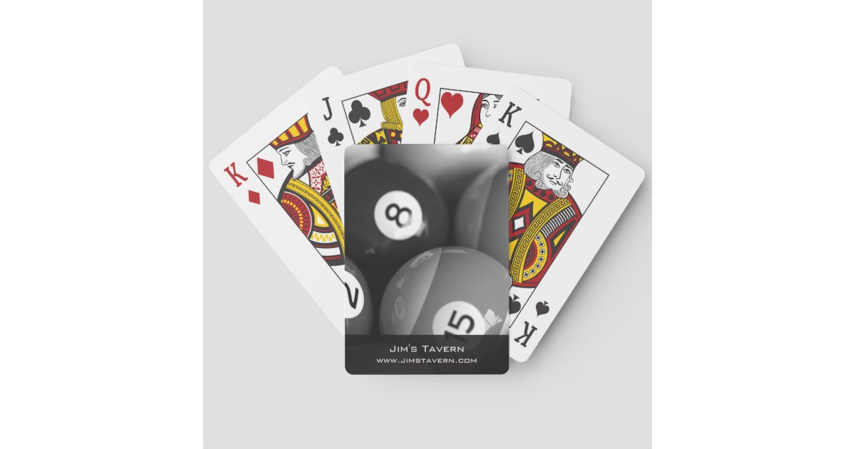 Bar & Billiards Business Promotional Playing Cards | Zazzle