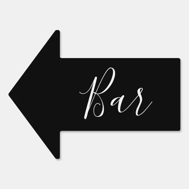 Bar Directional Black White Elegant Modern Sign | Zazzle