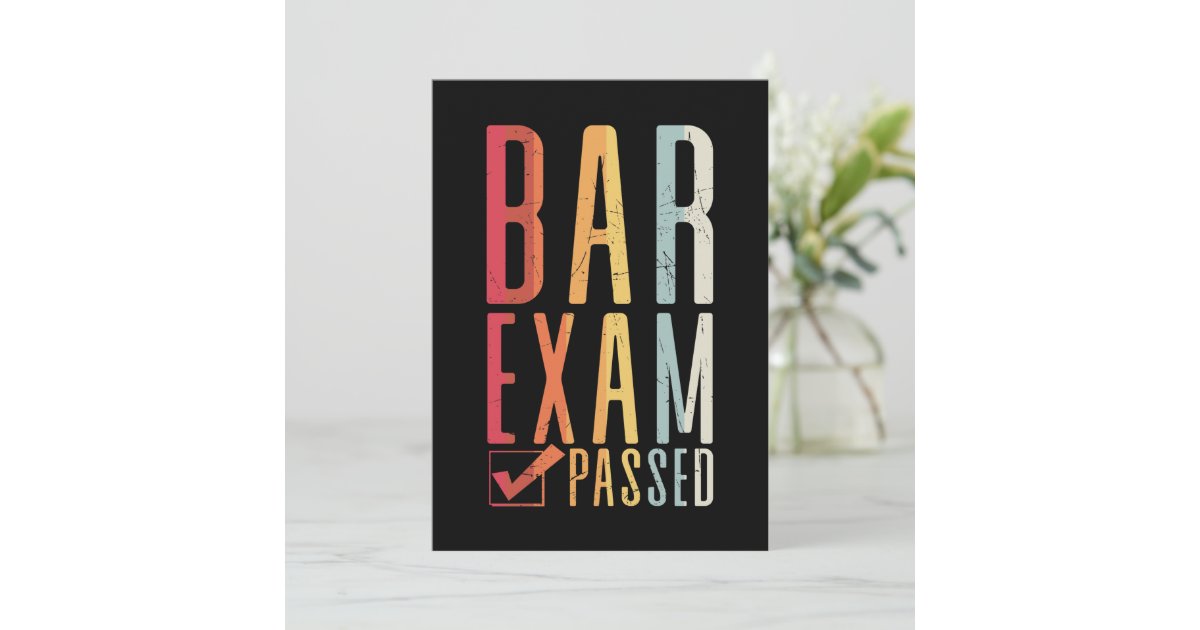 Bar Exam Passed Check Lawyer Passer Law Graduate Invitation | Zazzle