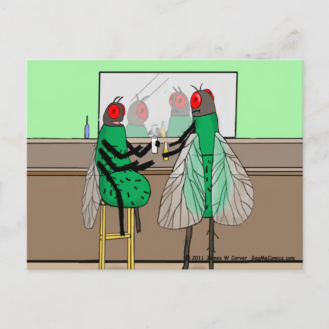 "Bar Flies" Postcard | Zazzle