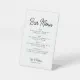 Bar Menu Alcohol Drinks Wedding Minimalist Pedestal Sign | Zazzle