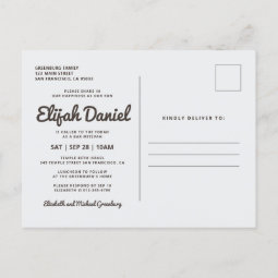 Bar Mitzvah Modern Simple Custom Photo Invitation | Zazzle