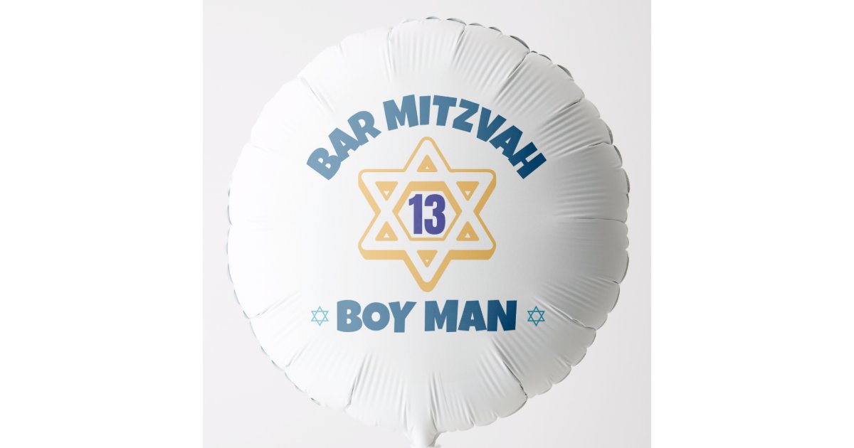 Bar Mitzvah Star of David Balloon | Zazzle