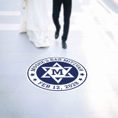 Bar mitzvah Star of David blue any color monogram Floor Decals | Zazzle