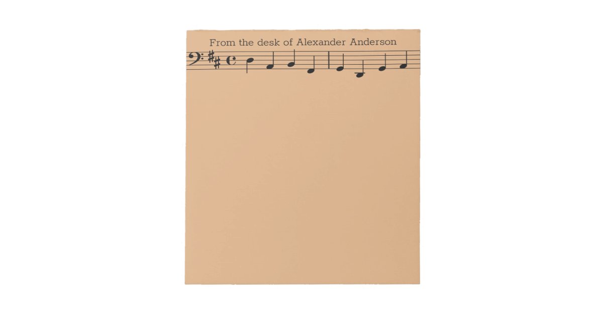 Bar of Music Personalize Notepad | Zazzle