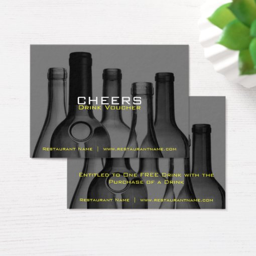 Bar & Restaurant Drink Vouchers and Coupons | Zazzle