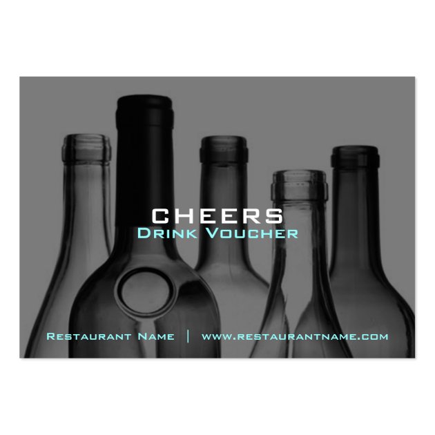 Bar & Restaurant Drink Vouchers and Coupons Business Card Templates