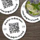 Bar Restaurant Menu Logo Here QR Code Round Paper Coaster | Zazzle
