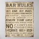 Bar Rules Poster | Zazzle