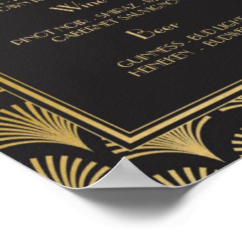 Bar Sign Wedding Reception 1920s Twenties Art Deco | Zazzle