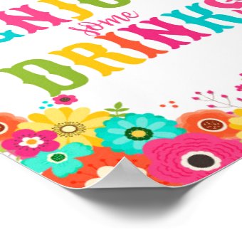 Bar Table Sign-Poster Mexican Fiesta Theme Poster | Zazzle