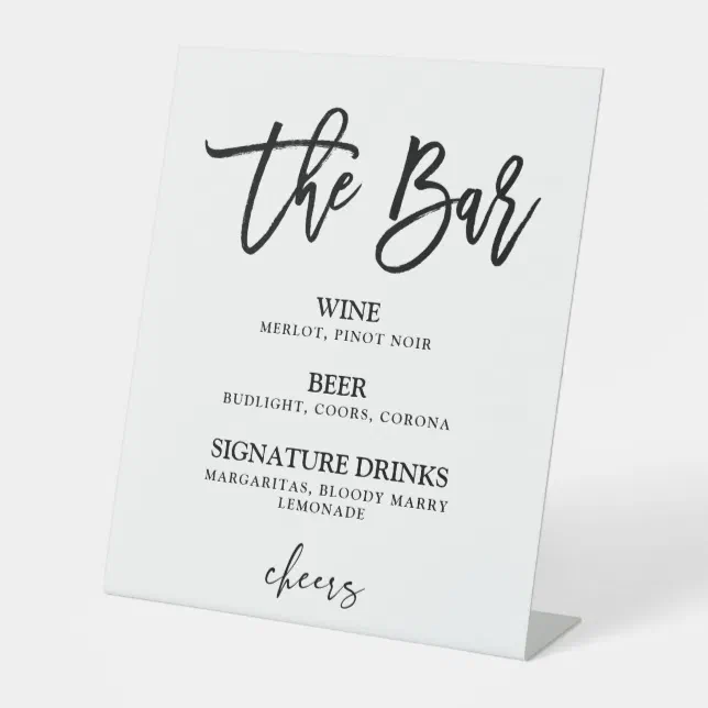 Bar wedding sign | Zazzle
