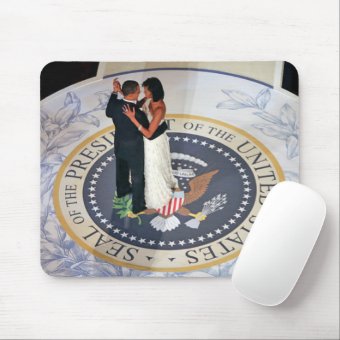 Barack and Michelle Obama dancing Inaugural Ball Mouse Pad | Zazzle