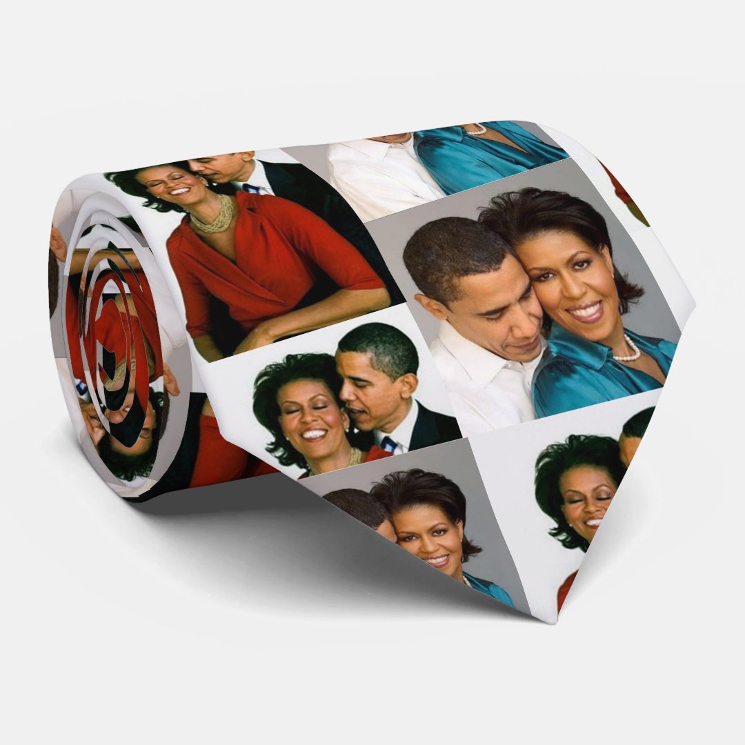 BARACK & MICHELLE OBAMA NECK TIE | Zazzle