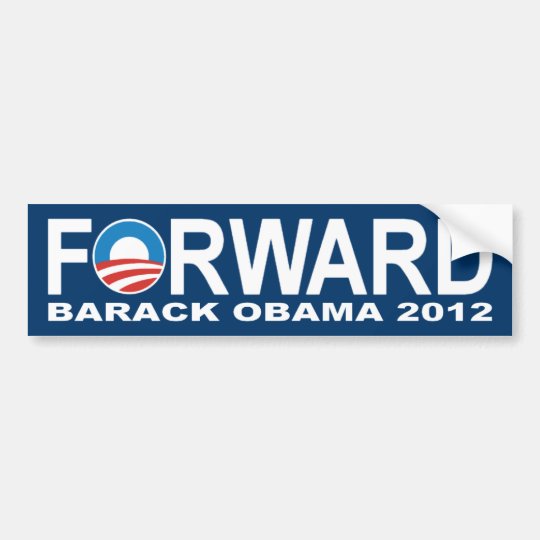 Barack Obama 2012 'Forward' Bumper Sticker | Zazzle.com