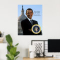 Barack Obama 44 Pres Portrait & Official Pres Seal Poster | Zazzle