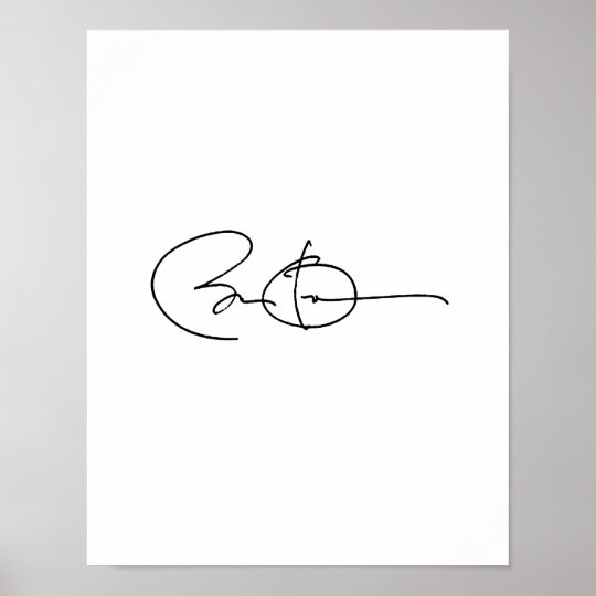 BARACK OBAMA AUTOGRAPH -.png Poster | Zazzle.com