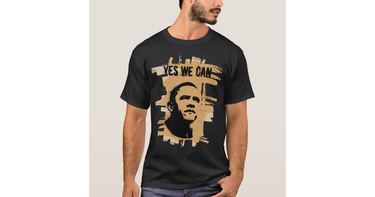 Barack Obama (Both sides) Stencil ... - Customized T-Shirt | Zazzle