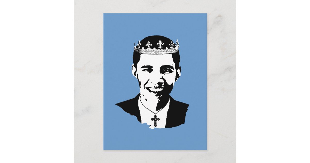 Barack Obama Crown and Cross Postcard | Zazzle