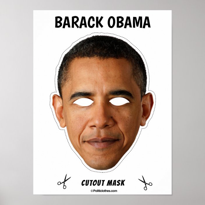 BARACK OBAMA Halloween Mask Poster | Zazzle.com