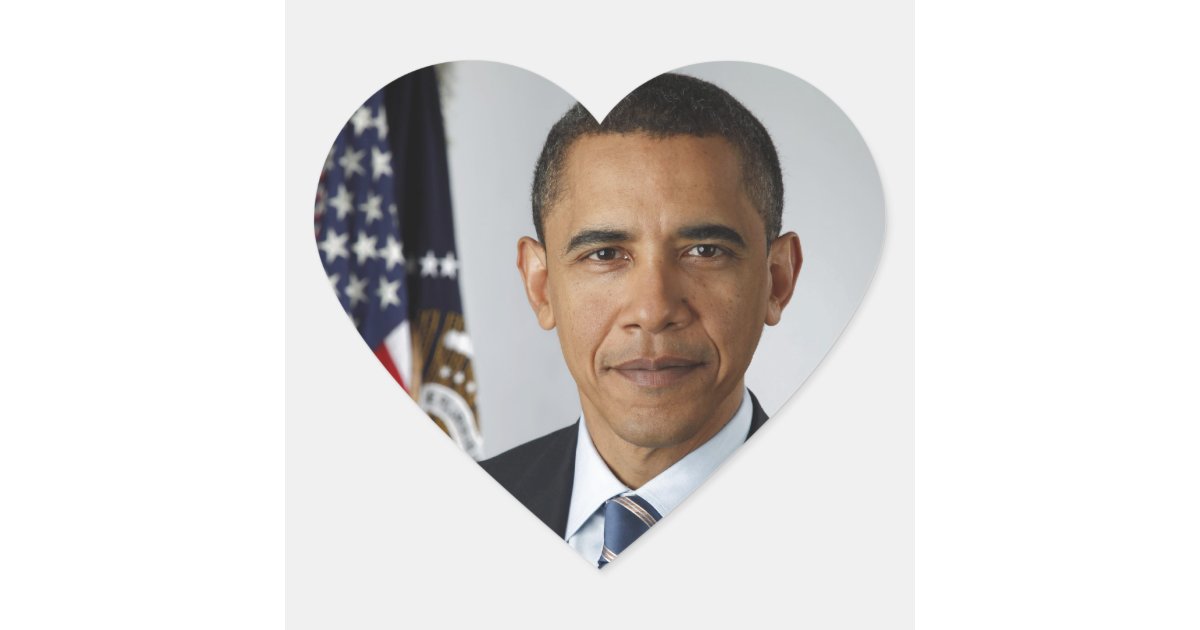 Barack Obama Heart Sticker | Zazzle