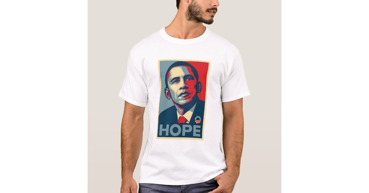 Barack Obama Hope Poster T-Shirt | Zazzle