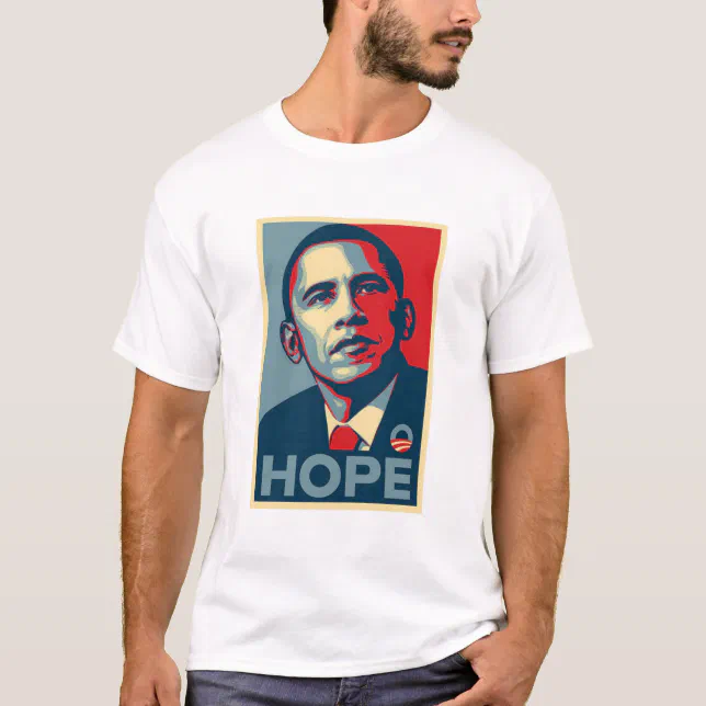 Barack Obama Hope Poster T-Shirt | Zazzle