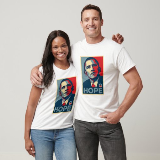 Barack Obama Hope Poster T-Shirt | Zazzle