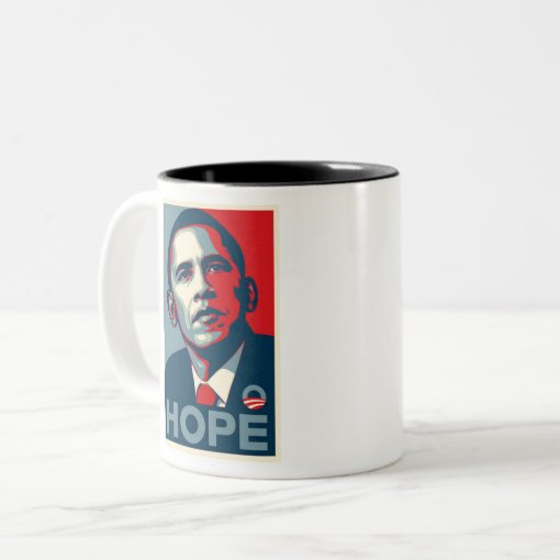 Barack Obama Hope Poster Two-Tone Coffee Mug | Zazzle