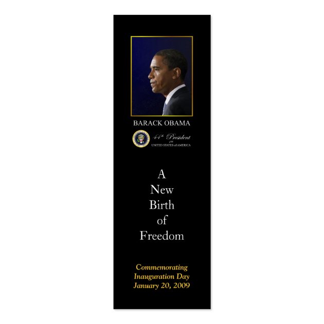 Barack Obama Inauguration Profile Business Card Template