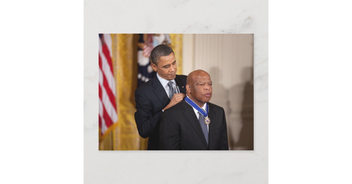 Barack Obama & John Lewis Postcard | Zazzle