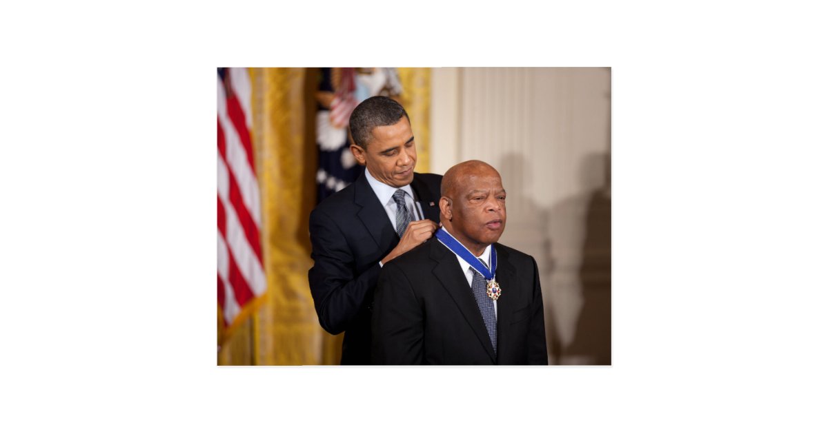 Barack Obama & John Lewis Postcard | Zazzle.com
