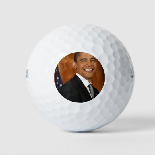Barack Obama Official Portrait Golf Balls | Zazzle.com