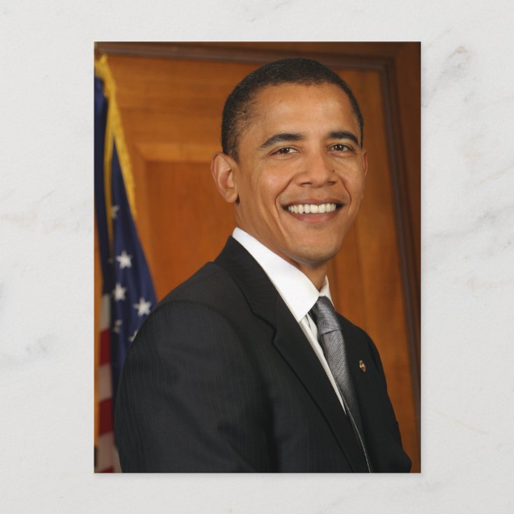 Barack Obama Official Portrait Postcard | Zazzle