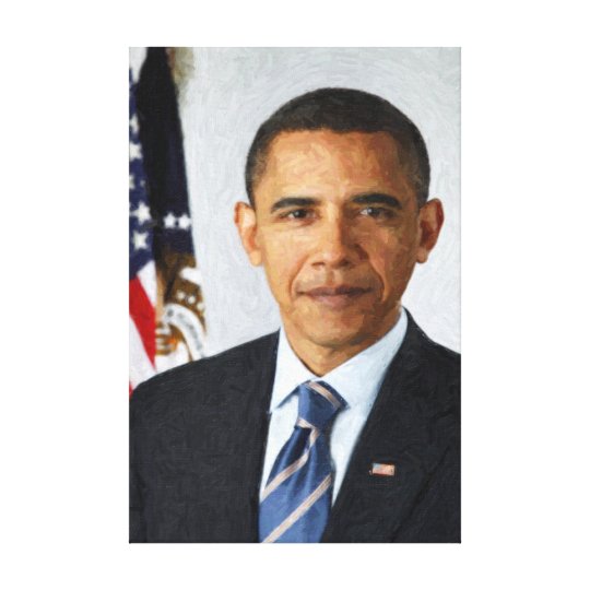 Barack Obama Presidential Portrait Canvas Print | Zazzle.com