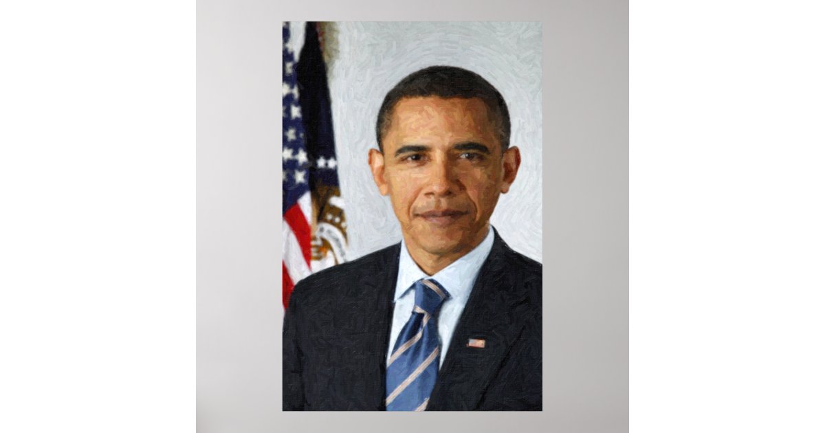 Barack Obama Presidential Portrait Poster | Zazzle