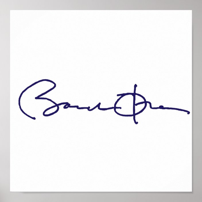 Barack Obama Signature Poster | Zazzle.com
