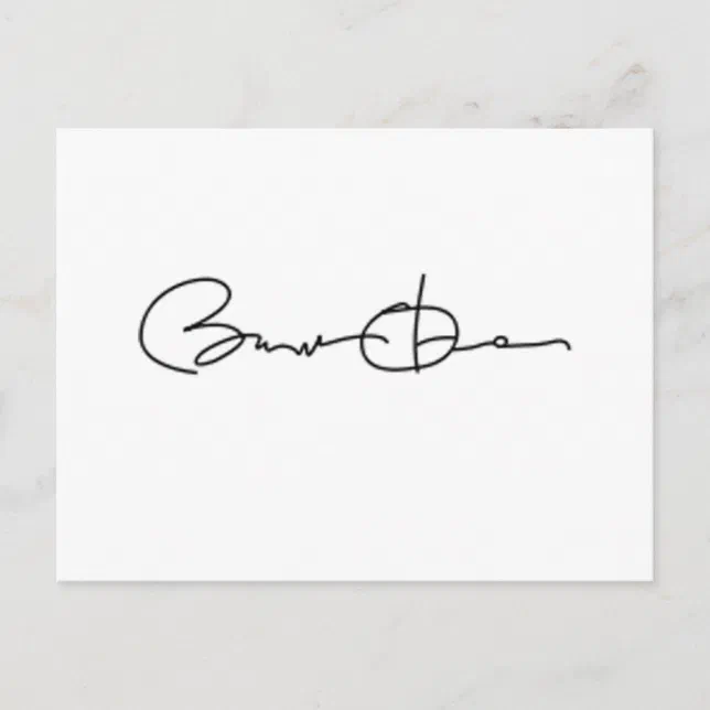 Barack Obama Signature Series (Black) Postcard | Zazzle
